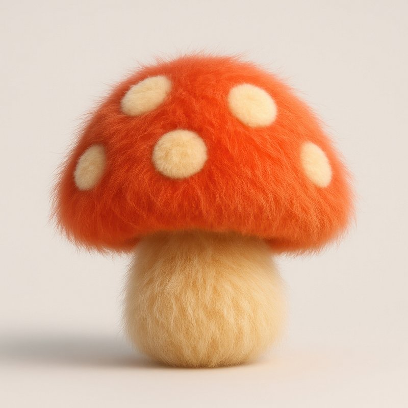 PNG Cute fuzzy mushroom character | Free PNG - rawpixel
