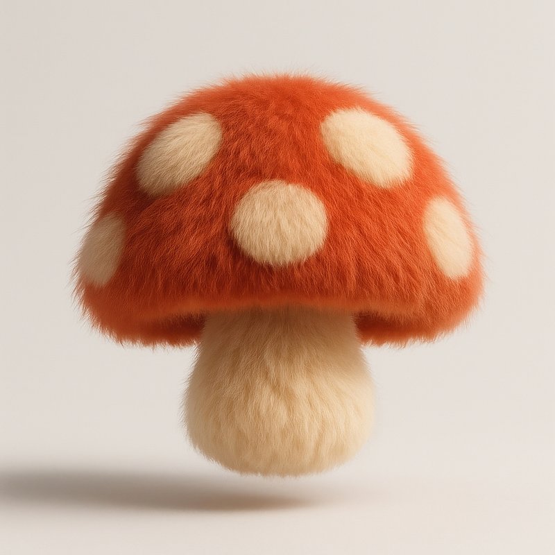 PNG Cute fuzzy mushroom character | Free PNG - rawpixel