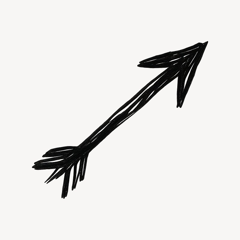 PNG Hand-drawn black arrow illustration | Free PNG - rawpixel