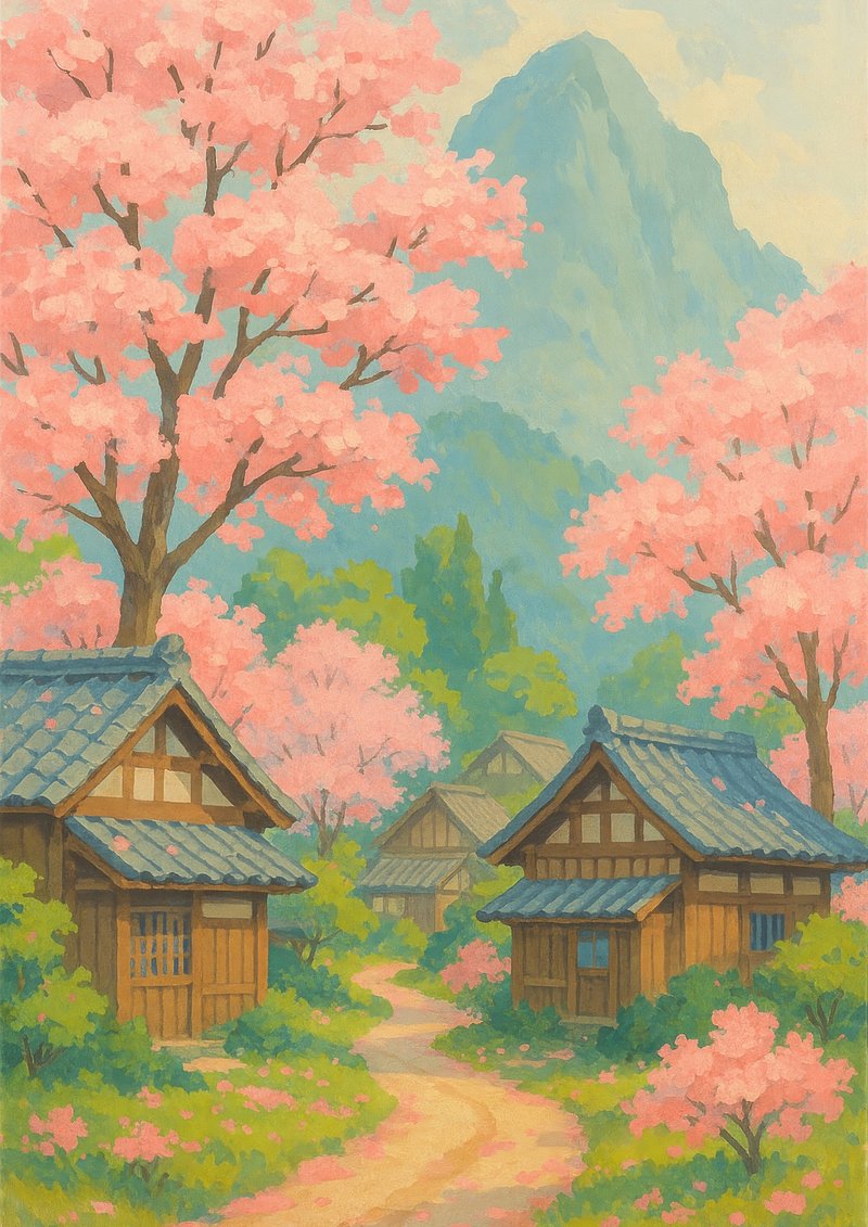 PNG Vintage Japanese townscape architecture | Free PNG - rawpixel