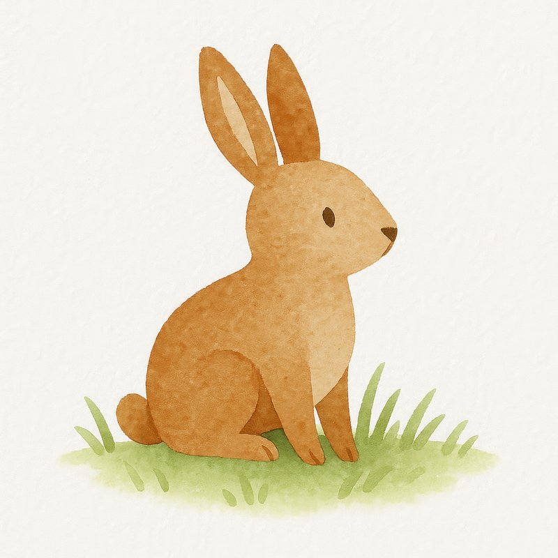 Cute rabbit illustration with flowers | Free Photo Illustration - rawpixel