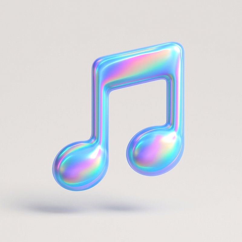 Holographic music note illustration | Free Photo Illustration - rawpixel