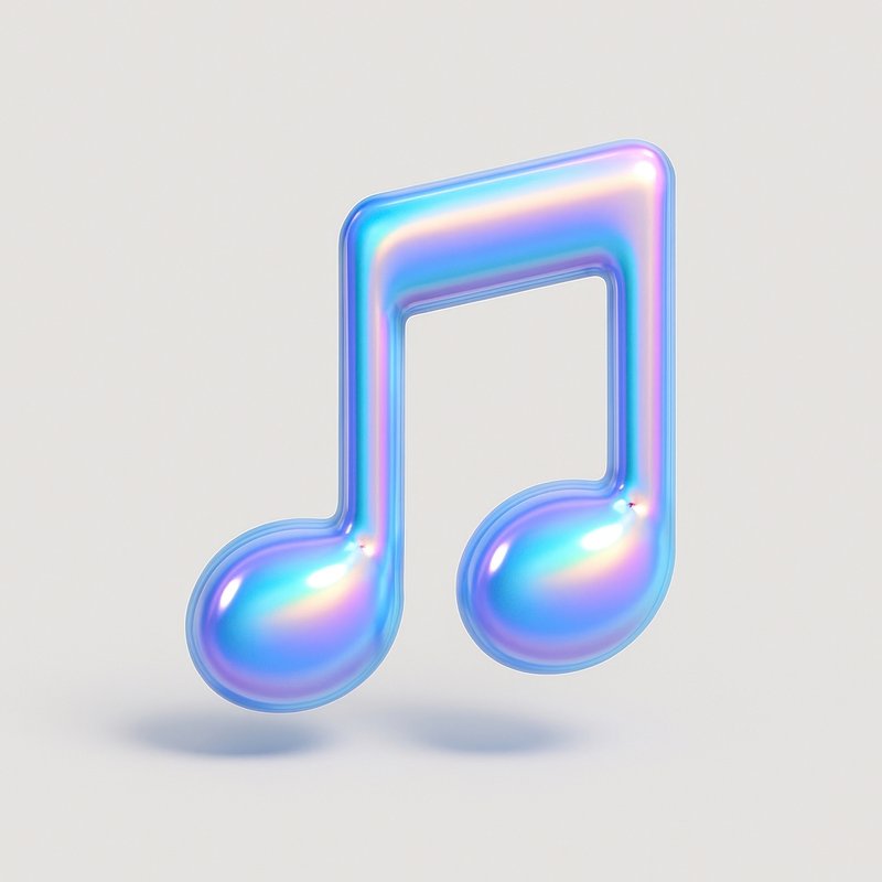 Holographic music note illustration | Free Photo Illustration - rawpixel
