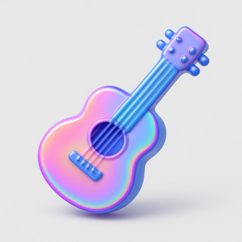 PNG Holographic ukulele vibrant illustration | Free PNG - rawpixel