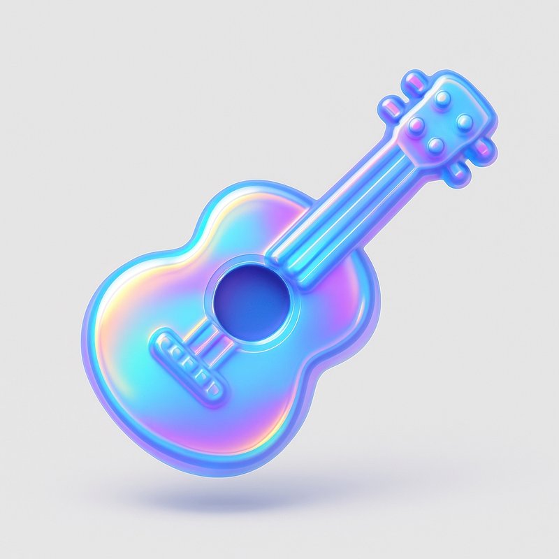 PNG Holographic ukulele vibrant illustration | Free PNG - rawpixel