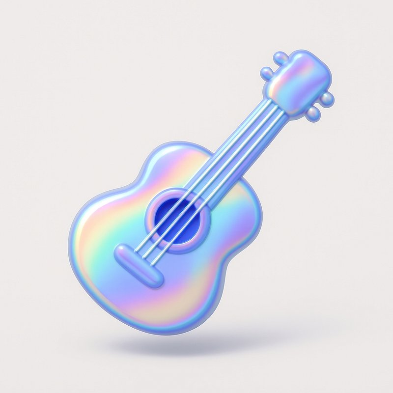 PNG Holographic ukulele vibrant illustration | Free PNG - rawpixel