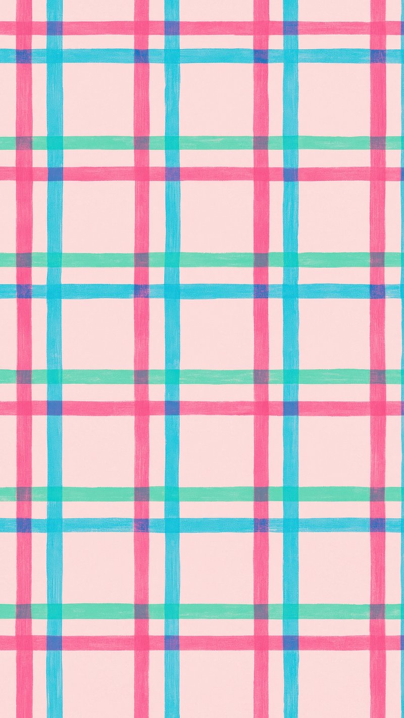 Vibrant plaid pattern wallpaper | Free Photo Illustration - rawpixel