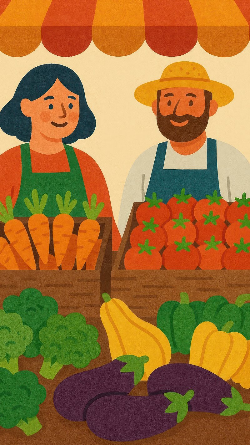 Vibrant farm produce poster design | Free Photo - rawpixel