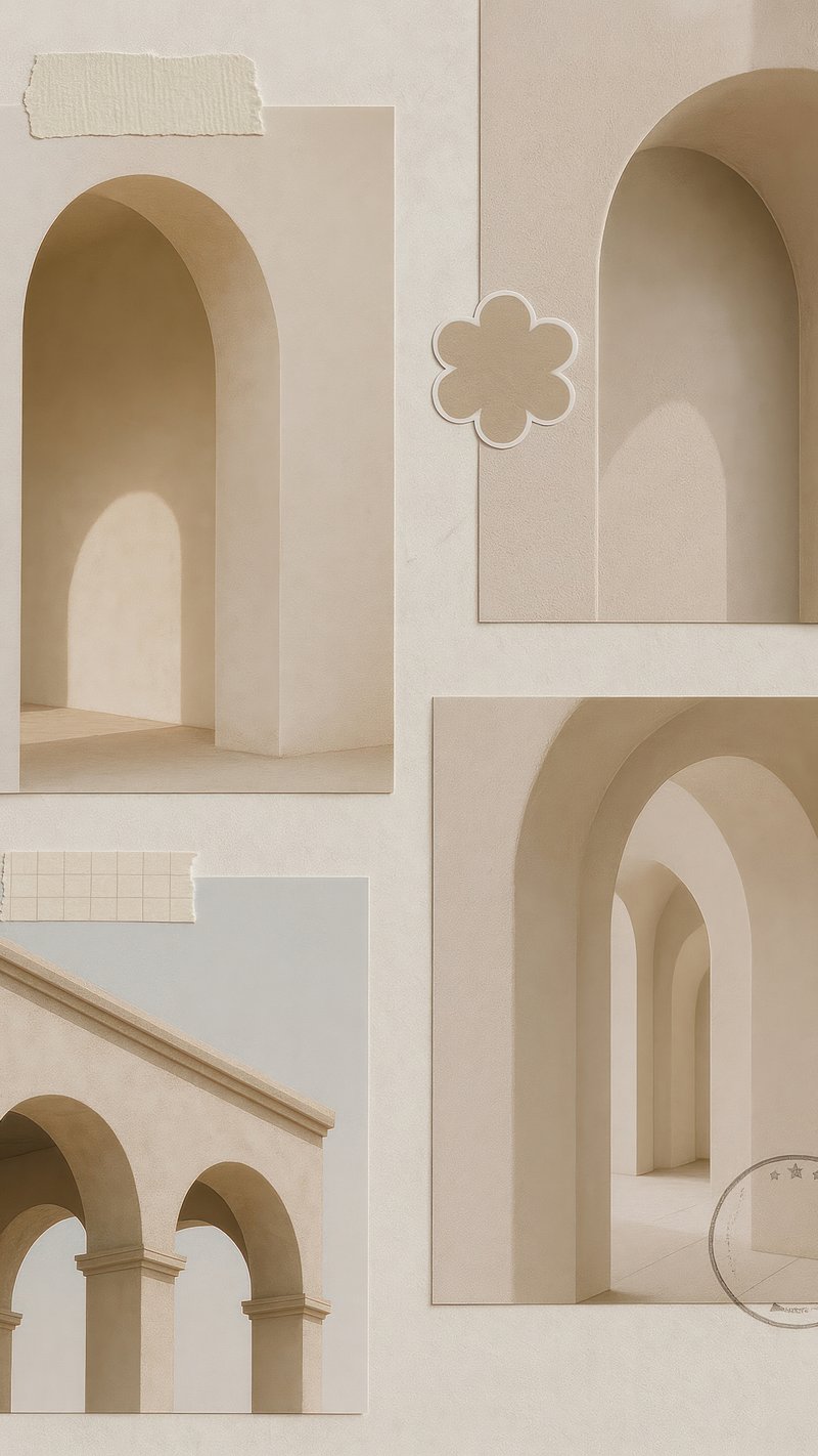Abstract arches collage design | Free Photo - rawpixel