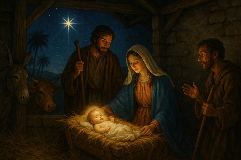 Nativity scene with holy family | Free Photo Illustration - rawpixel