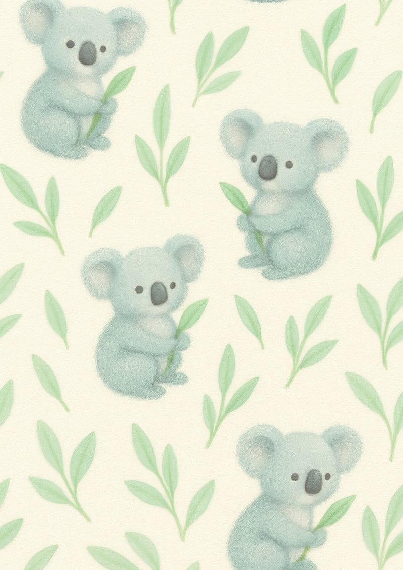 Koala Wallpaper Art Soft JPG Paper Images | Free Photos, PNG Stickers ...