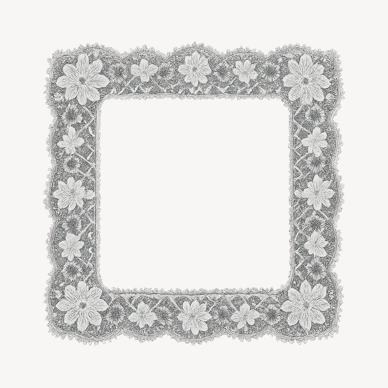 PNG Elegant floral lace frame | Free PNG - rawpixel