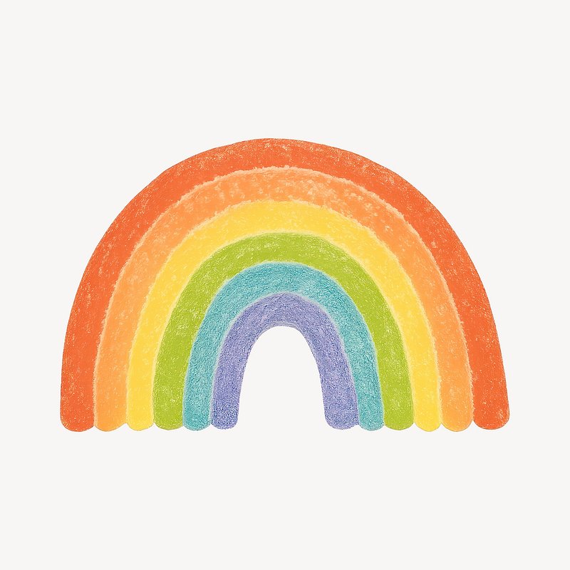 PNG Colorful textured rainbow illustration | Free PNG - rawpixel