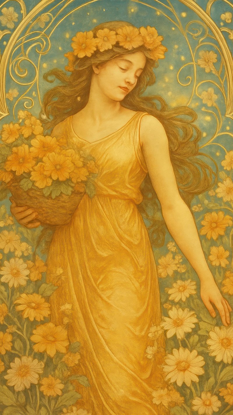 Ethereal floral goddess art | Free Photo Illustration - rawpixel