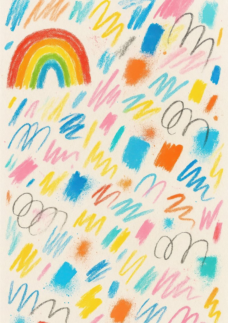 Colorful fish crayon illustration | Free Photo Illustration - rawpixel