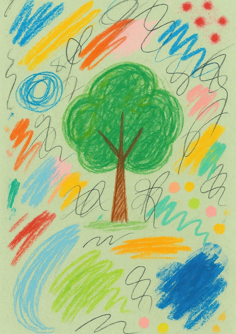 Colorful fish crayon illustration | Free Photo Illustration - rawpixel