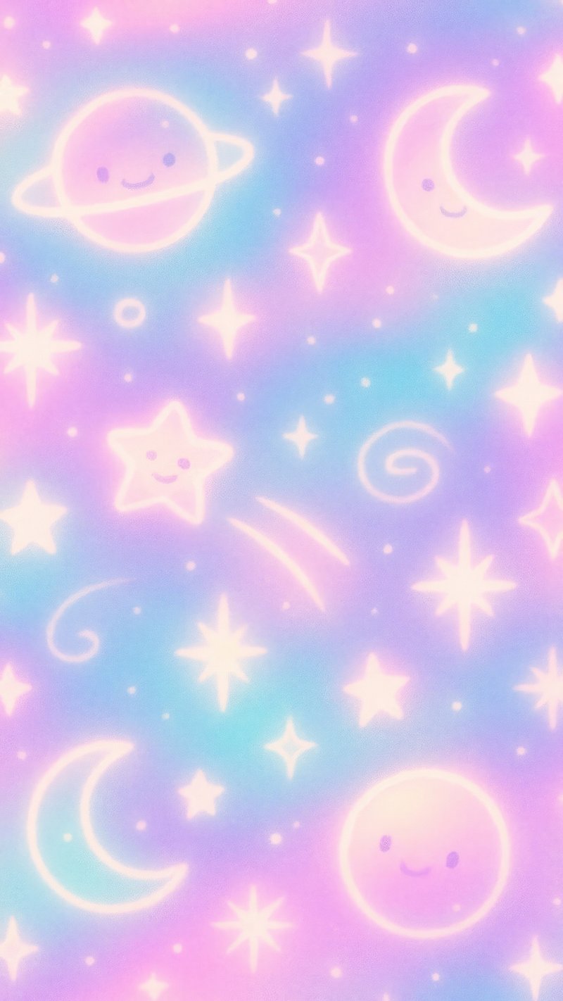 Cute pastel space illustration | Free Photo Illustration - rawpixel
