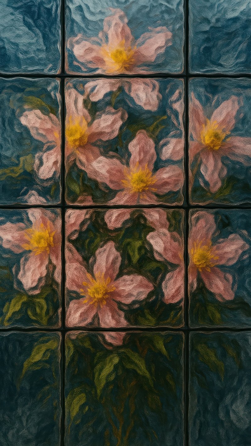 Floral+tile Art Design Pattern Grid Images | Free Photos, PNG Stickers ...