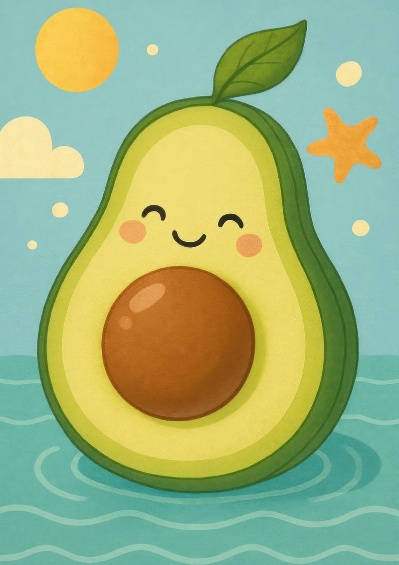 Cute Wallpaper Avocado Art Images | Free Photos, PNG Stickers ...