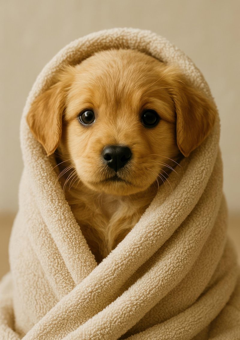 Cute dog wrapped in towel | Free Photo - rawpixel