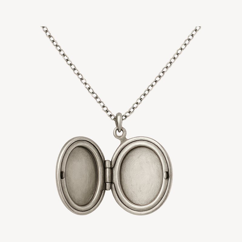 PNG Elegant silver locket necklace | Premium PNG - rawpixel