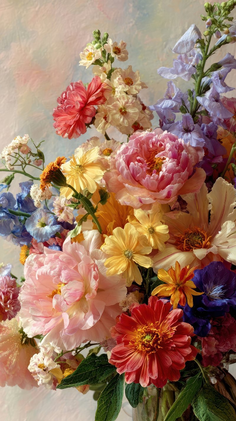 Spring flowers postcard illustration vintage | Free Photo Illustration ...