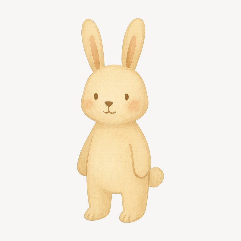 PNG Cute watercolor bunny illustration | Free PNG - rawpixel