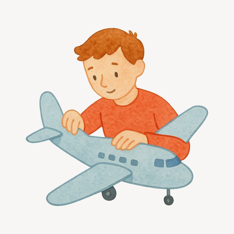 Airplane+with+face Shadow Cartoon Style Book Isolated Images | Free ...