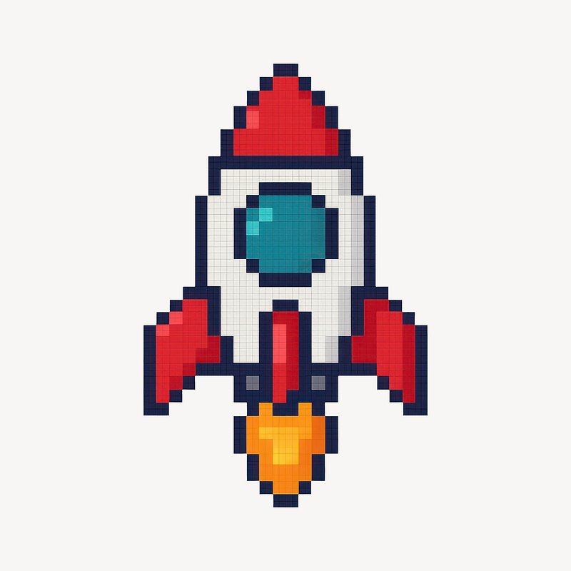 PNG Pixelated rocket launching upwards | Free PNG - rawpixel