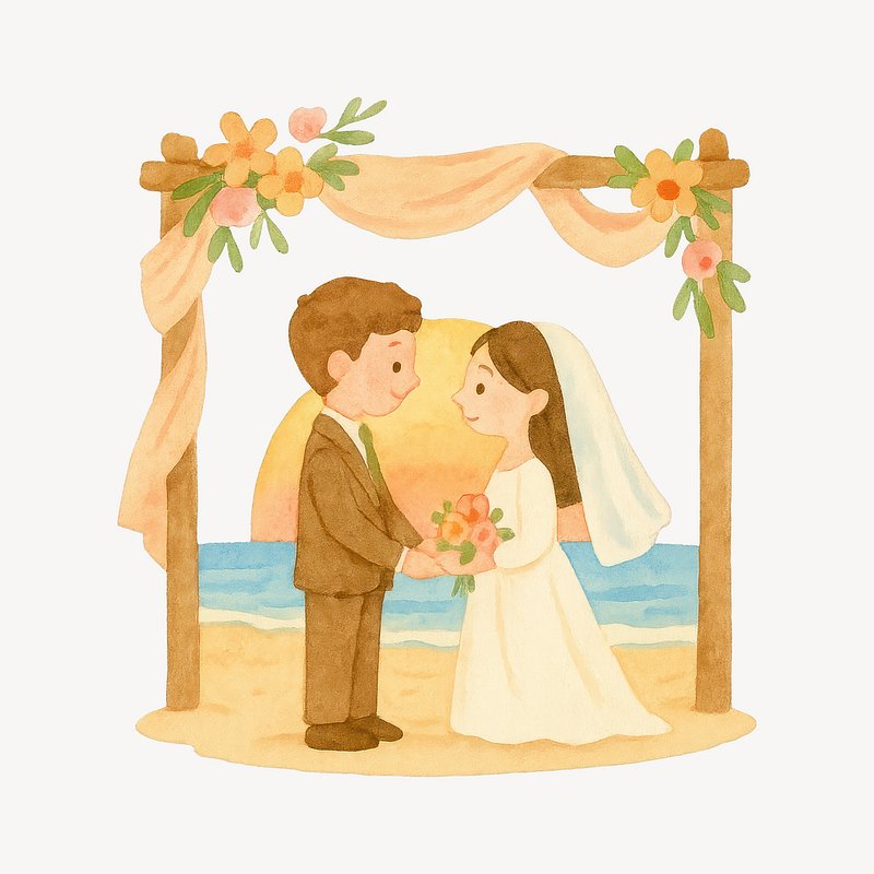 Wedding Couple Cartoon Images | Free Photos, PNG Stickers, Wallpapers ...