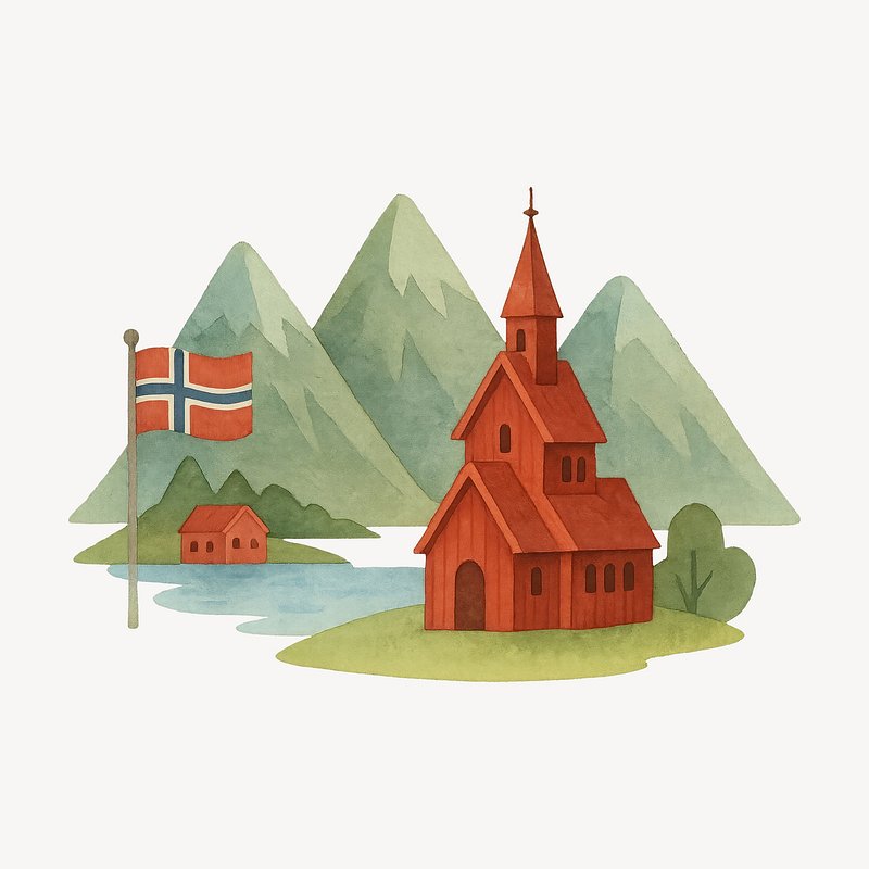 Churches Landscape Watercolor Design Images | Free Photos, PNG Stickers ...