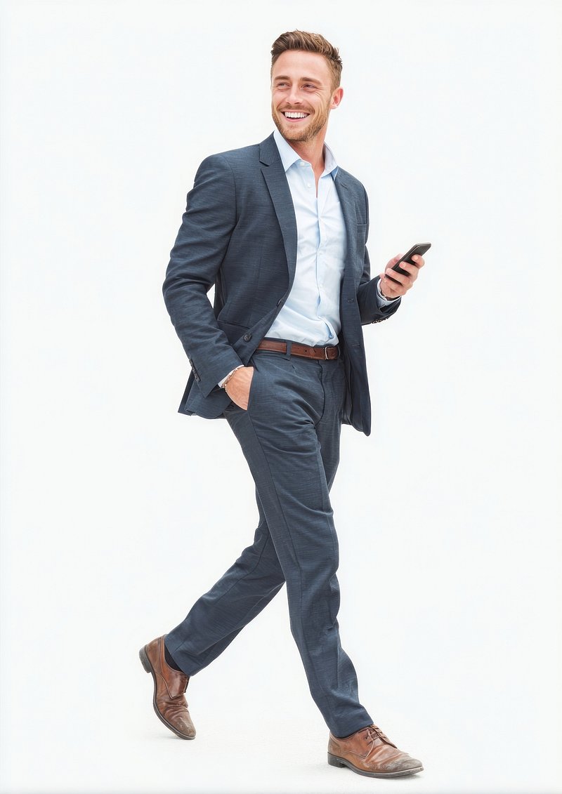 Confident businessman walking with phone | Free Photo - rawpixel