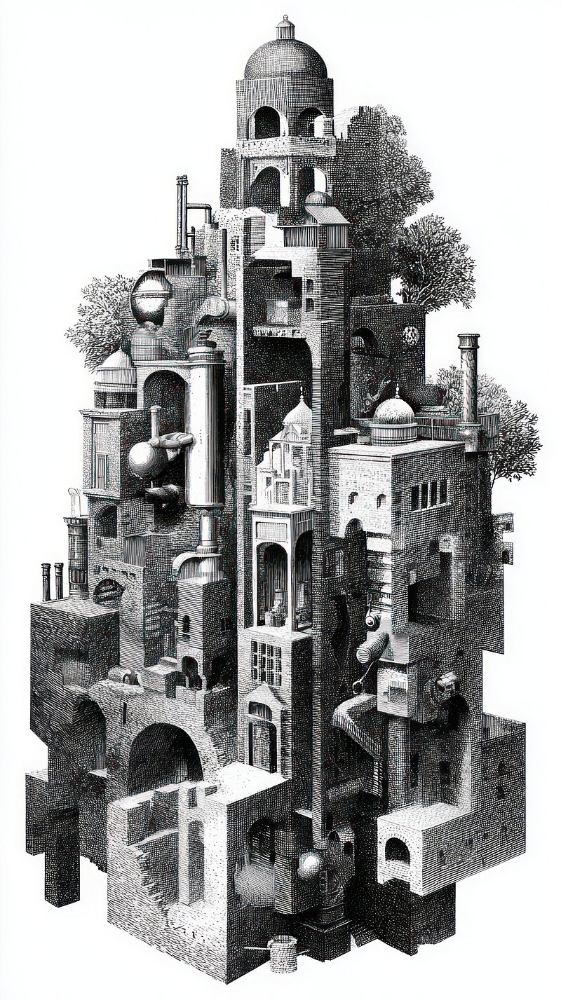 Etch City Building Art Patterns Etching Images | Free Photos, PNG ...