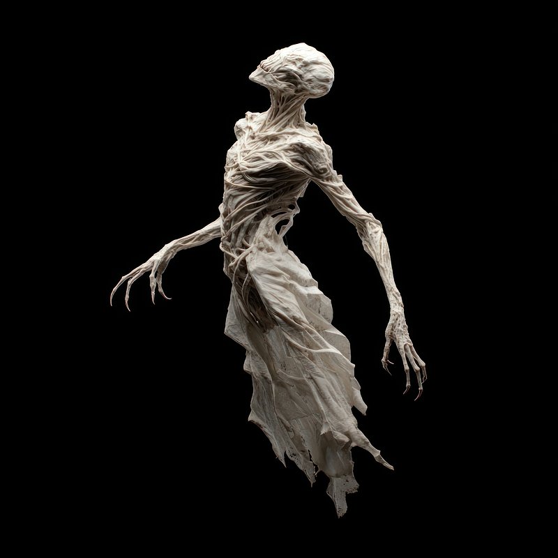 PNG Ethereal skeletal figure haunting | Free PNG - rawpixel