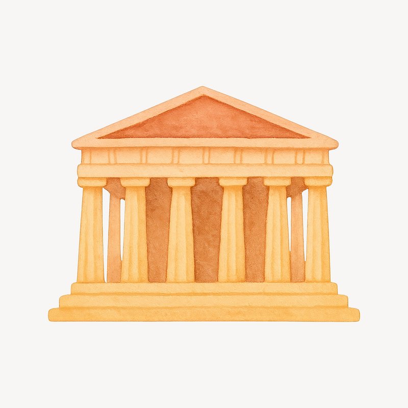 Parthenon Column Watercolor Building PNG Images | Free Photos, PNG ...