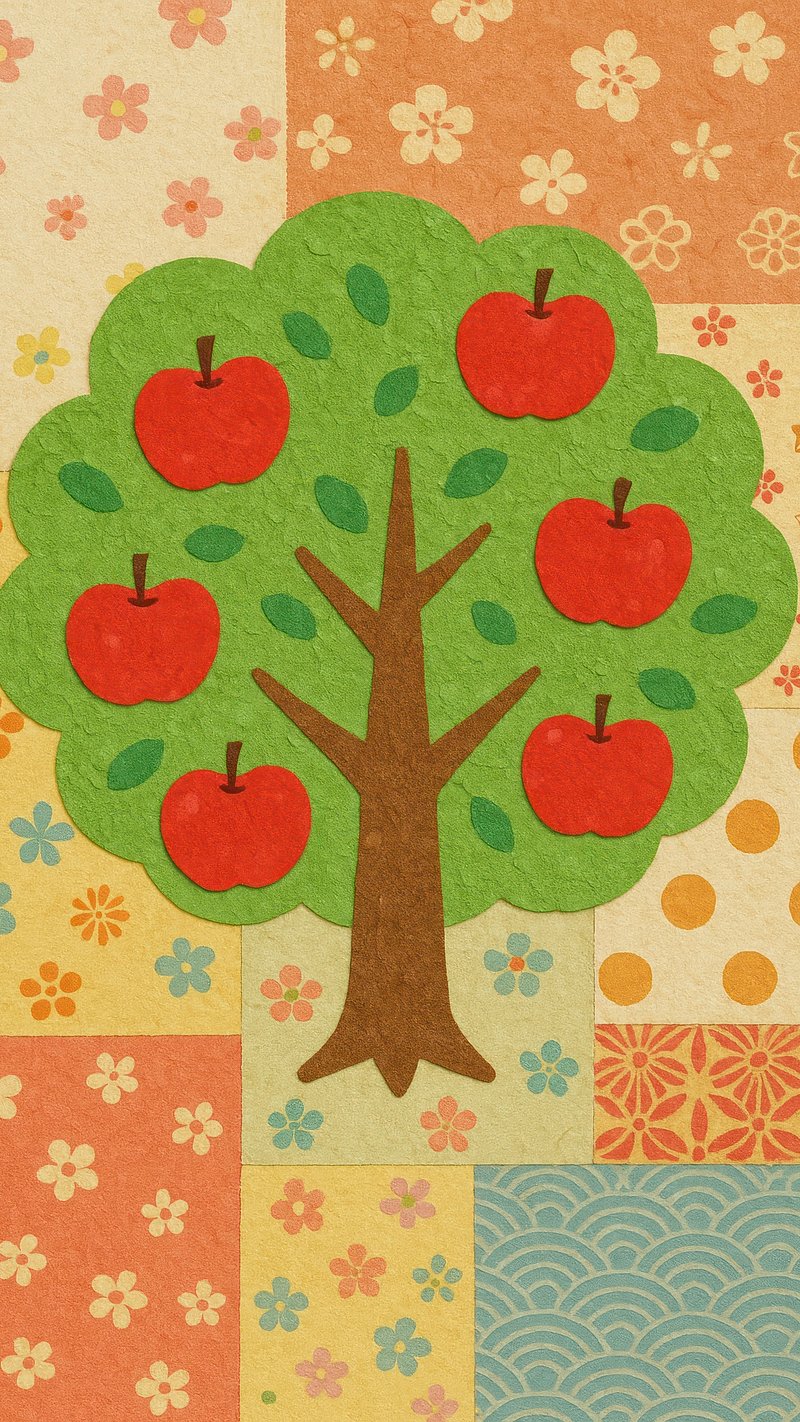 Whimsical apple tree design | Free Photo Illustration - rawpixel