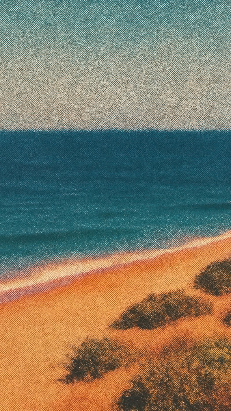 Retro Beach Art Wallpaper Vintage Images | Free Photos, PNG Stickers ...