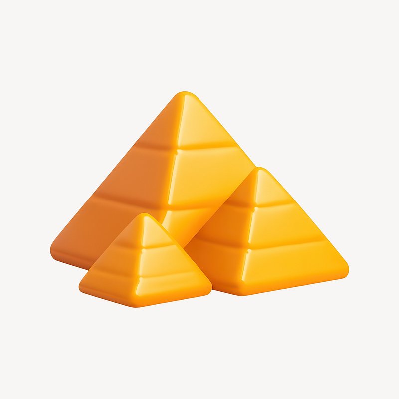 Minimalist geometric yellow pyramids illustration | Free Photo ...