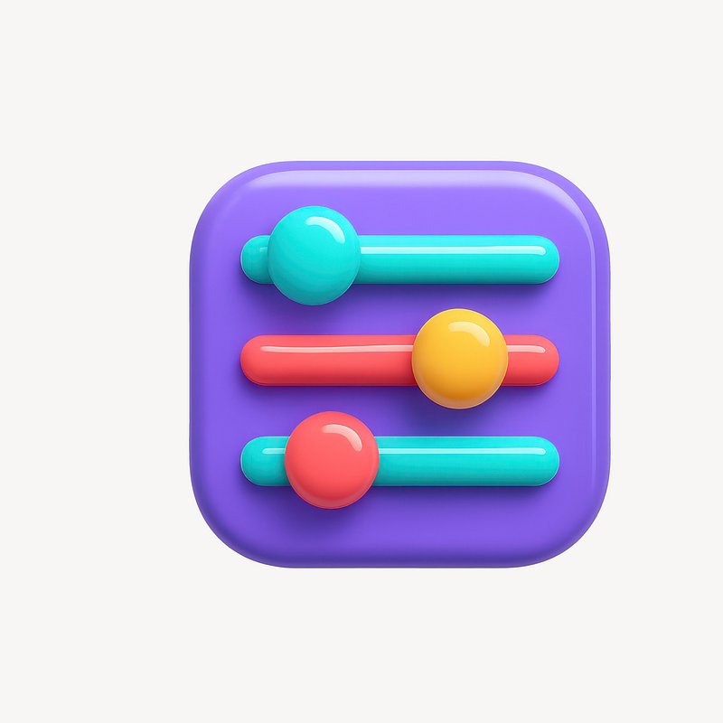 PNG Colorful 3D sliders icon | Free PNG - rawpixel