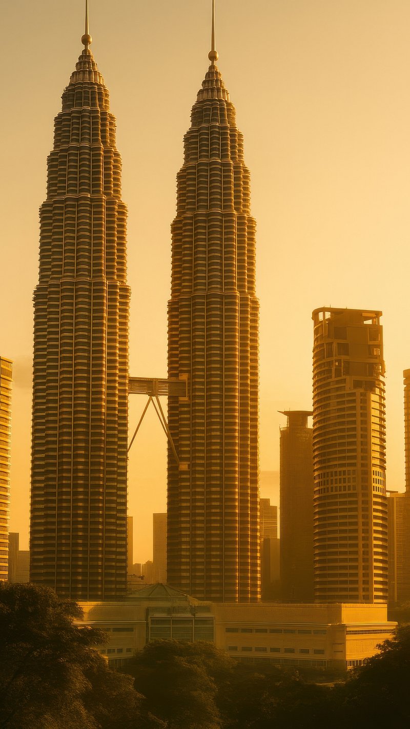 Skyline silhouette png border, Kuala | Free PNG - rawpixel