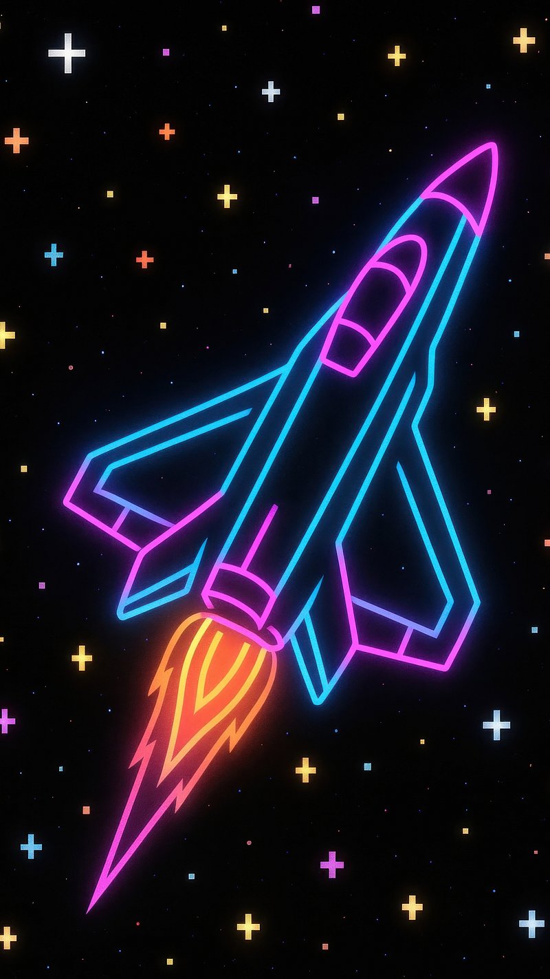 Neon Rocket Wallpaper Images | Free Photos, PNG Stickers, Wallpapers ...