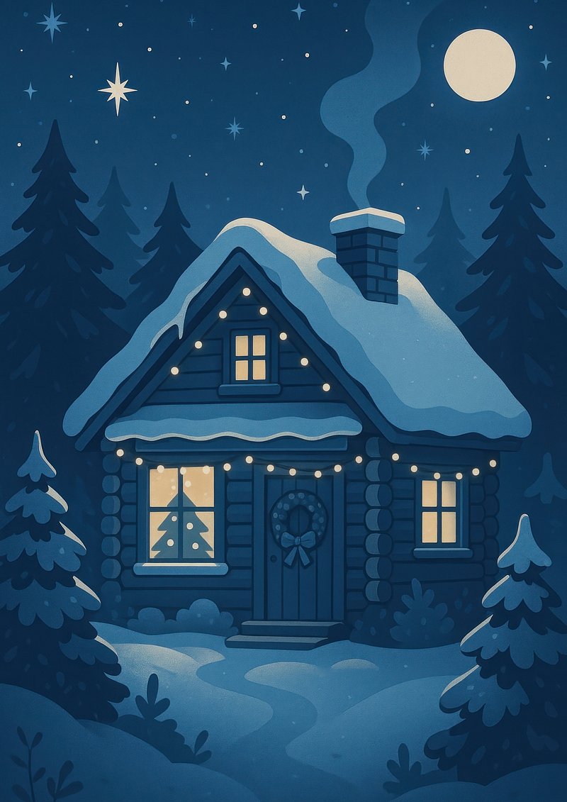 Winter Cabin Night Christmas Images | Free Photos, PNG Stickers ...