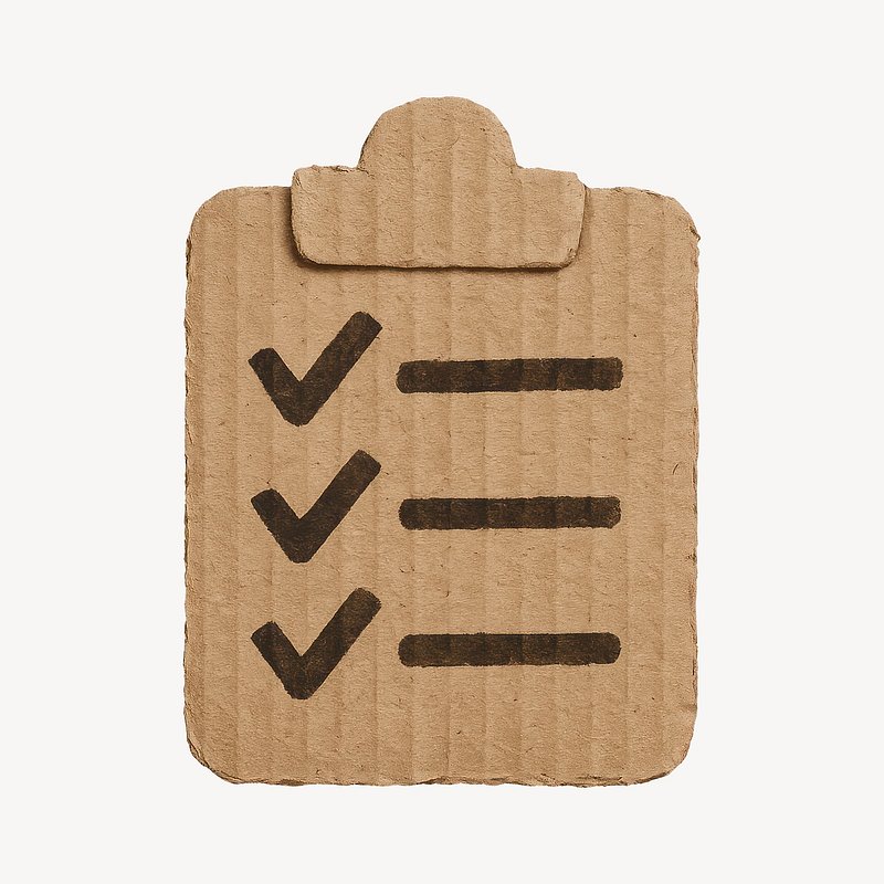 PNG Cardboard checklist illustration | Free PNG - rawpixel