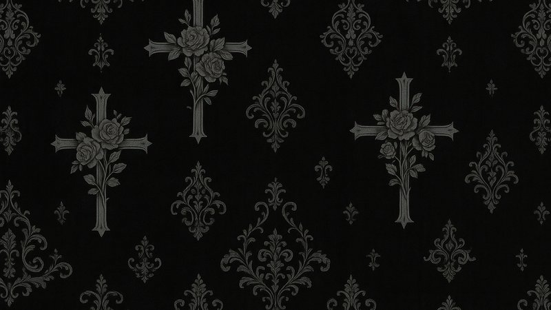 Elegant gothic floral cross pattern | Free Photo Illustration - rawpixel