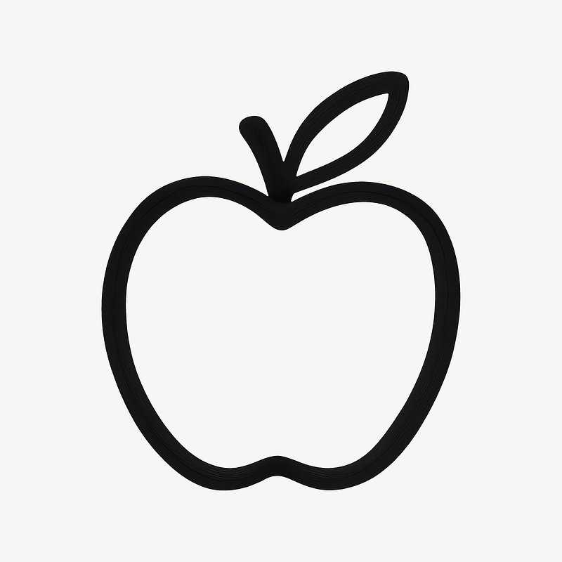 Apple+outline+image PNG Images | Free Photos, PNG Stickers, Wallpapers ...