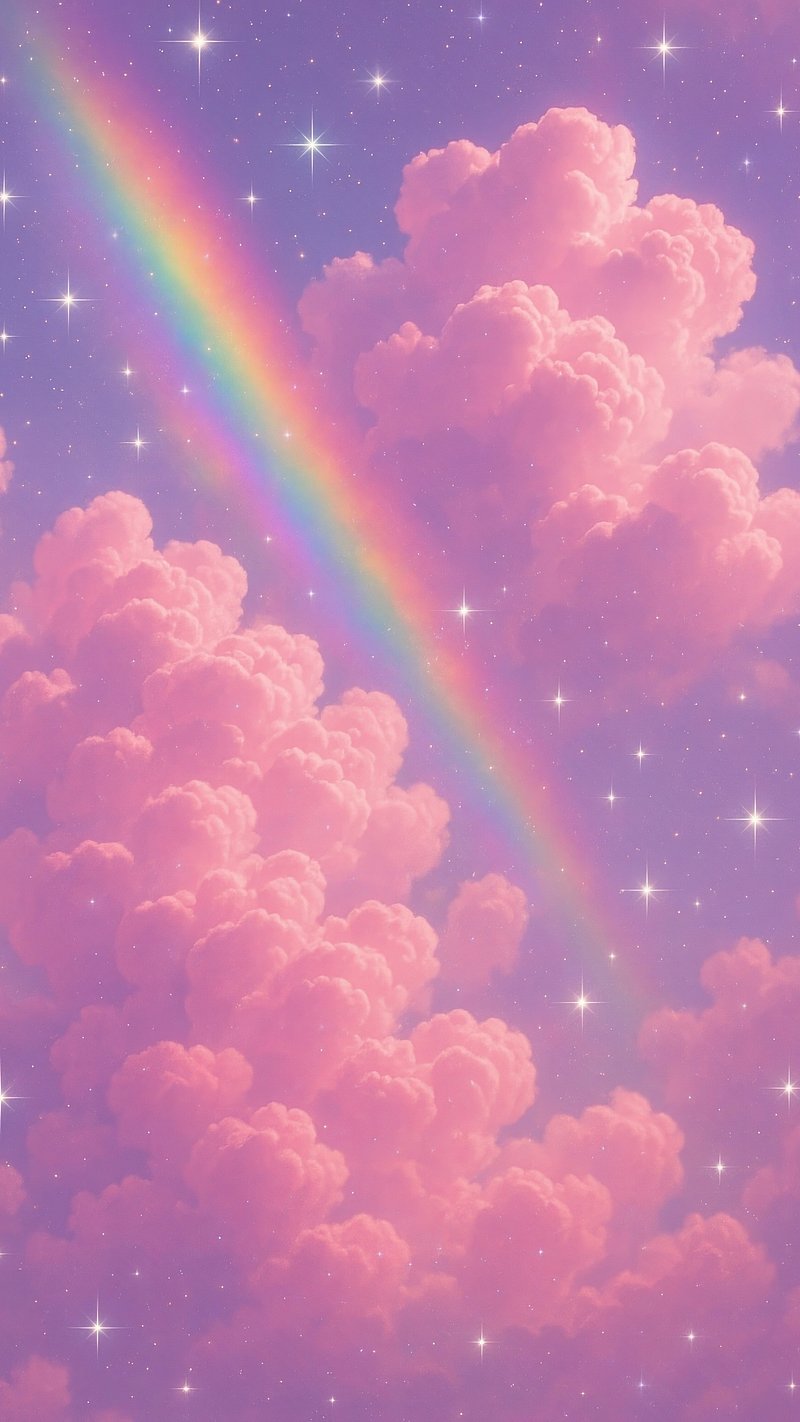 Pink Clouds With Sparkle Aesthetic Background Images | Free Photos, PNG Stickers, Wallpapers ...