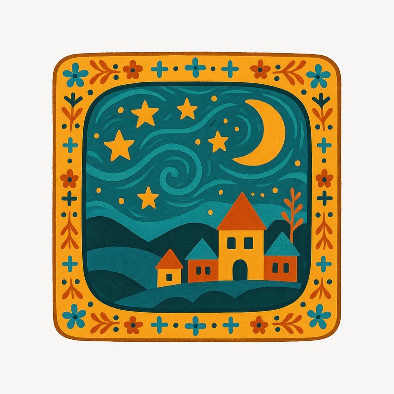 Starry Night Border Shadow PNG Images | Free Photos, PNG Stickers ...