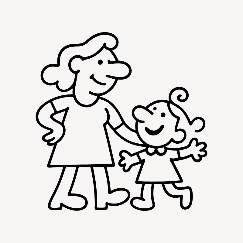 Mommy+and+daughter+doodles PNG Images | Free Photos, PNG Stickers ...