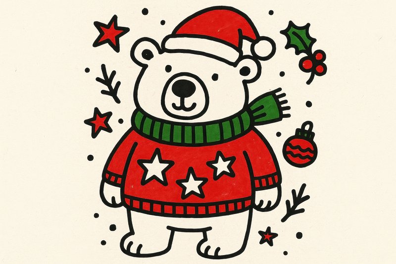Bear Wallpapers Christmas Cute Background Cartoon Images | Free Photos ...