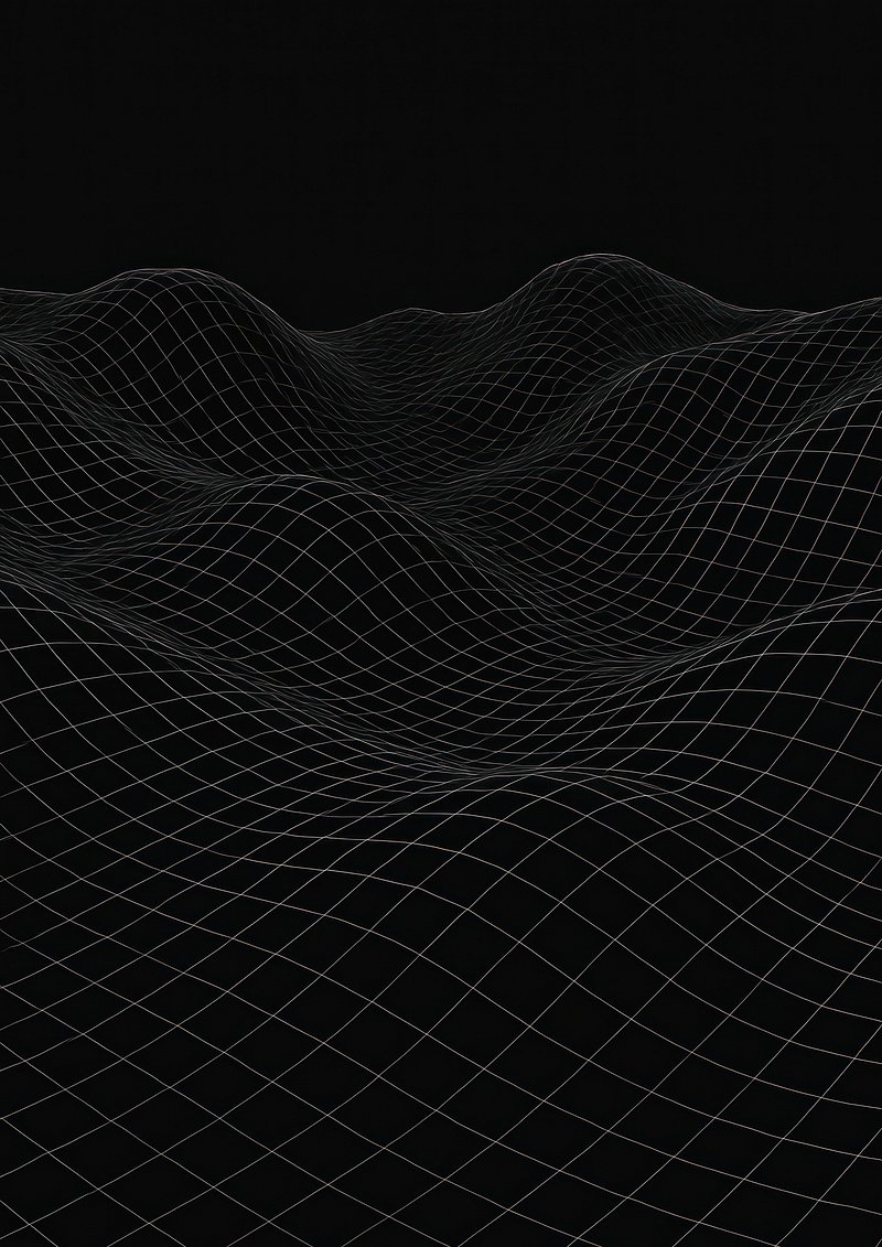 Abstract dark grid waves wallpaper | Free Photo Illustration - rawpixel